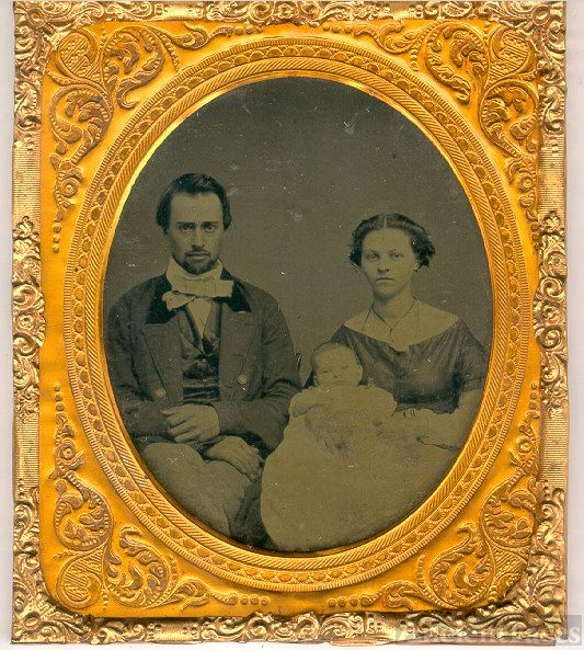 Edwin, Abigail, & Flora Perkins Family 1860