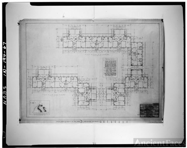 67. Photocopy of drawing A-62 FIRST FLOOR PLAN, BUILDING...