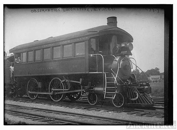 Passenger (observation) locomotive train car of New York...