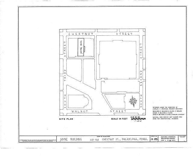 HABS PA,51-PHILA,237- (sheet 1 of 16) - Jayne Building,...