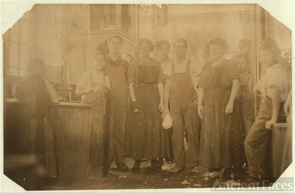 Young girls working in Seaconnet Mill. The boys and men...