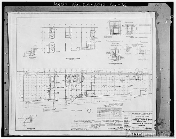Photocopy of drawing located at National Archives, San...