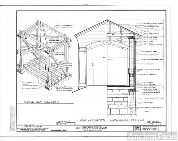 Typical Bay Isometric, End Elevation, Transverse Section...