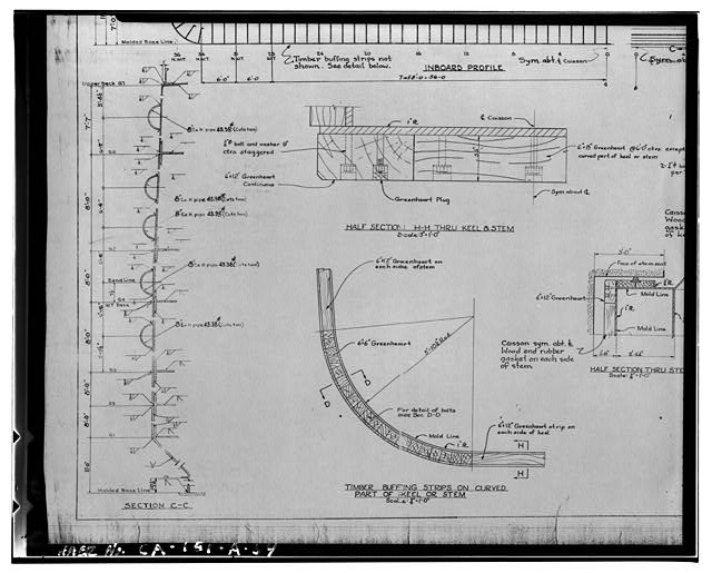 54. Y&D Drawing 194714 (1942), 'Dry Dock No. 4 Caisson,...