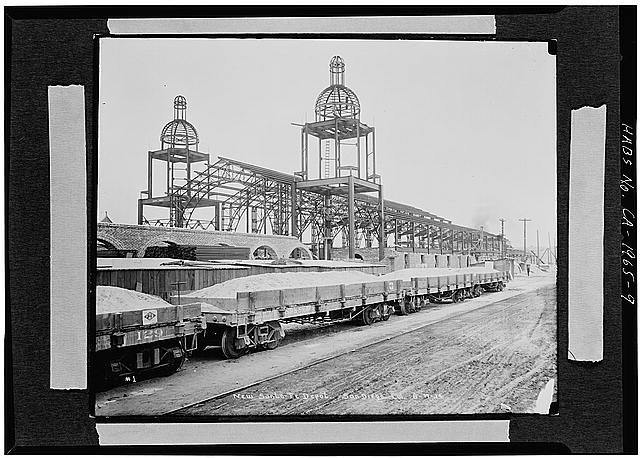 9. CONSTRUCTION PHOTO, SHOWING TOWERS, AUGUST 17, 1914