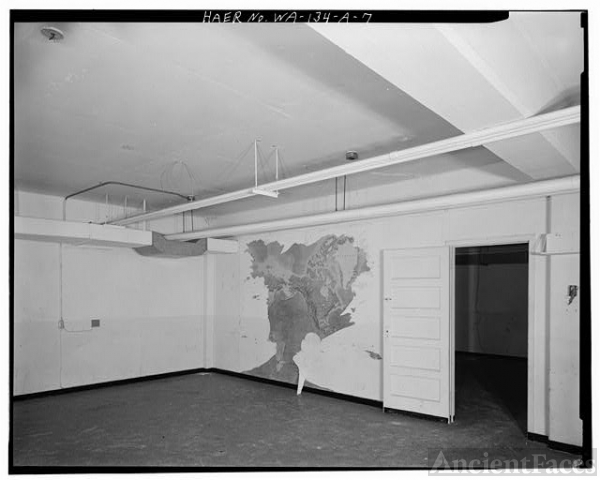 7. ENGINE TEST CELL BUILDING INTERIOR. WALL MAP IN...