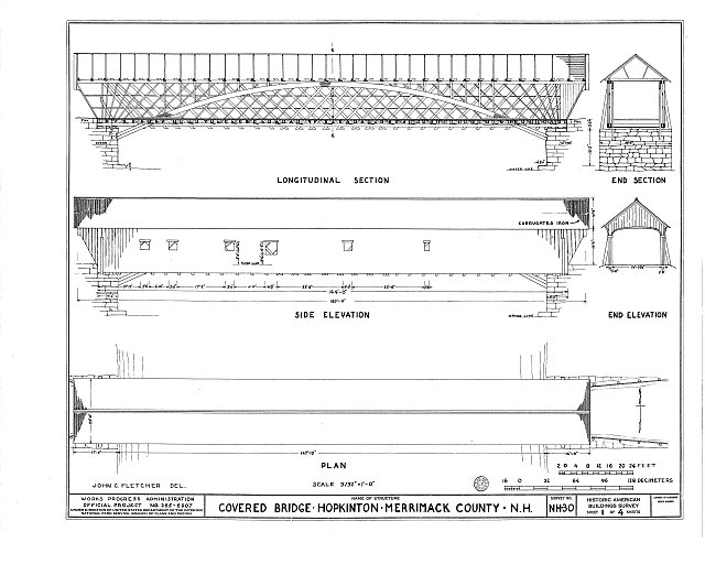 Longitudinal Section, End Section, Side Elevation, End...