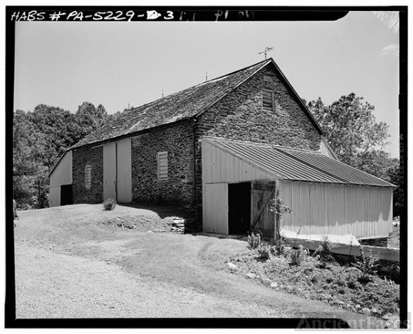 3. REAR ELEVATION - Stone Barn, U.S. Route 322, Shady...
