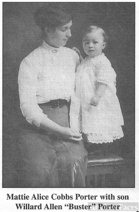 Martha Alice "Mattie" Cobbs Porter & son Willard Allen "Buster" Porter
