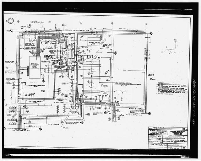 182. Photocopy of drawing (1972 piping drawing by the...