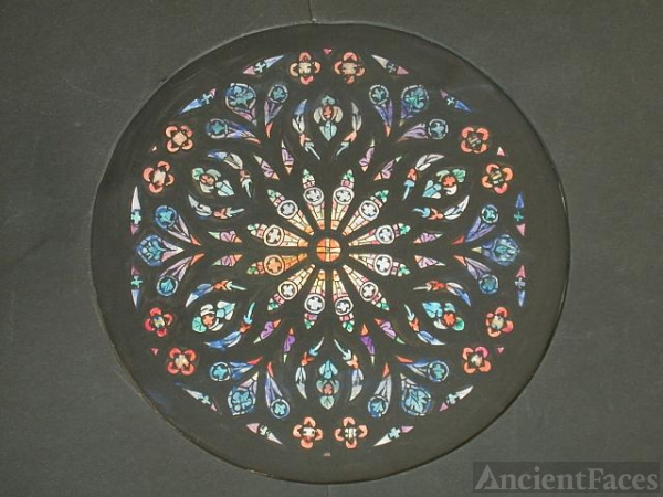 [Design drawing for stained glass Rose window]