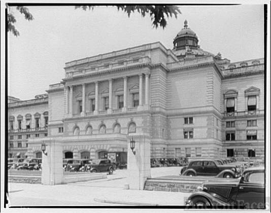 Library of Congress (Jefferson Building). Rear of Library...