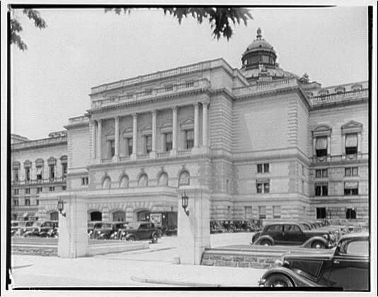 Library of Congress (Jefferson Building). Rear of Library...