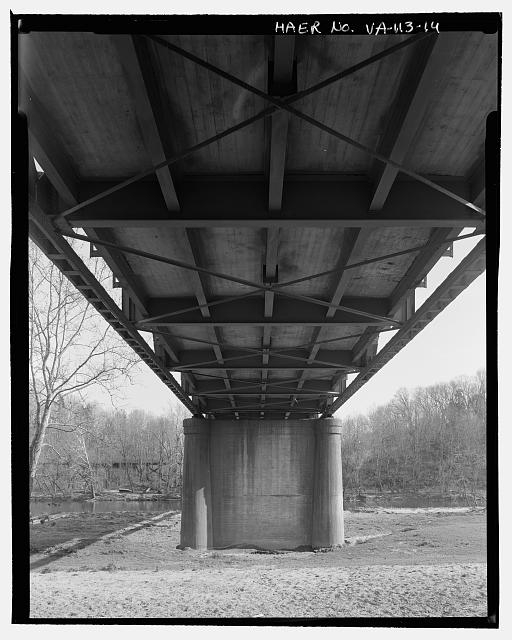 14. UNDERSIDE OF APPROACH SPAN No. 2, AND PIER No. 1,...