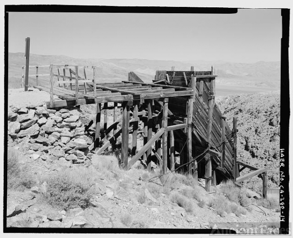 14. OBLIQUE VIEW OF UPPER ORE BIN AND LOADING DECK,...