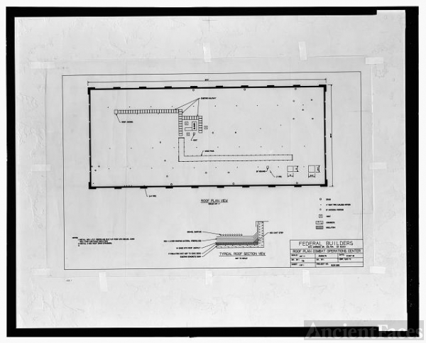 Roof plan, Combat Operations Center, Building No. 2605....