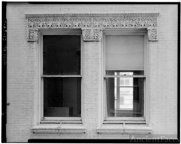 6. EXTERIOR, FIFTH FLOOR WINDOW DETAIL LOOKING SOUTH FROM...