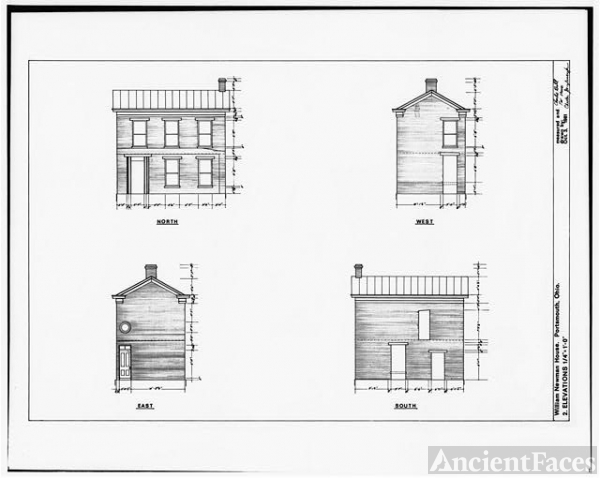 13. ELEVATIONS: NORTH FRONT, SOUTH, EAST AND WEST