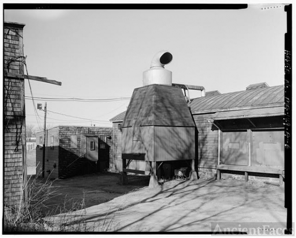 6. Detail view cyclone dust collector and sawdust hopper,...