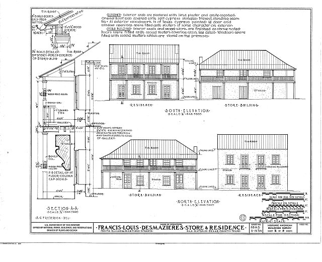 HABS TEX,15-SANT,2- (sheet 2 of 5) - Francis Louis des...