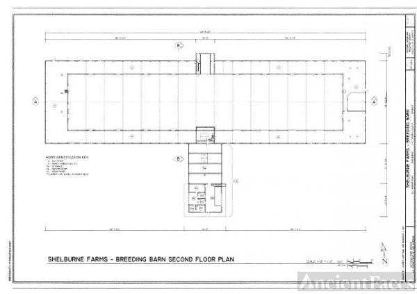 Second Floor Plan - Shelburne Farms, Breeding Barn, 1611...