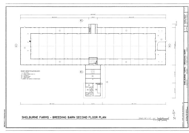 Second Floor Plan Shelburne Farms Breeding Barn 1611