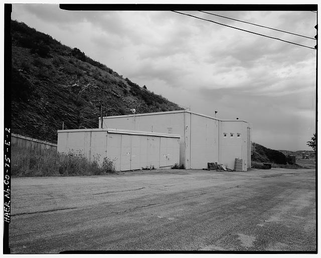 SIDE AND FRONT OF CONTROL BUILDING, CONNECTING TUNNEL...