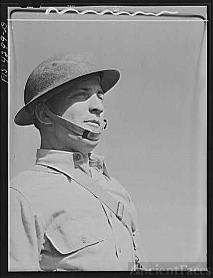 Fort Riley, Kansas. A sergeant in a mechanized cavalry...