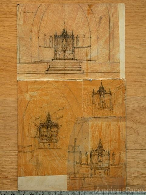 [Design drawing for an Altar in sacristy]