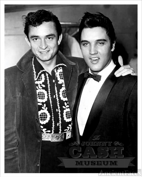 Johnny Cash and Elvis Presley. Johnny Cash and Elvis Presley.