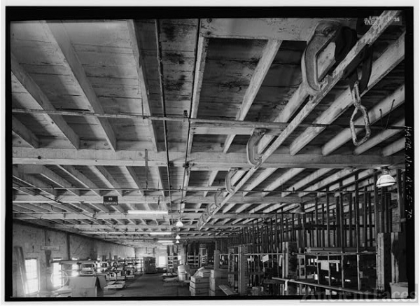 70. C. 1854 BUILDING, THIRD FLOOR, VIEW OF LENGTH OF...