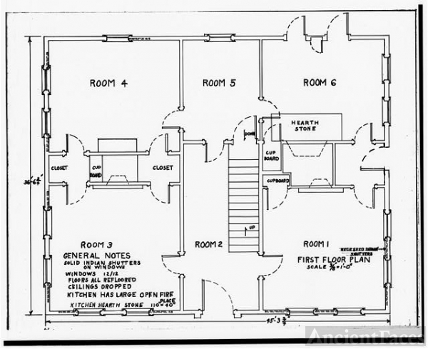 28. First floor plan - David Dexter House, Claremont,...