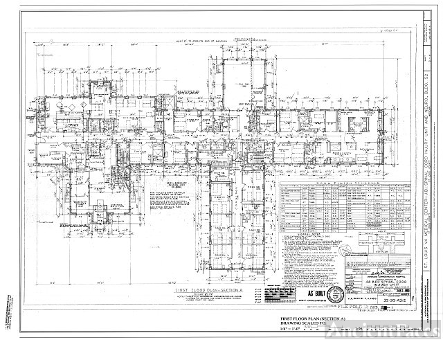 First Floor Plan (Section A) - U.S. Veterans Hospital,...