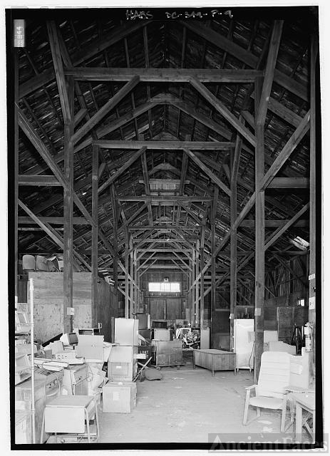 Interior view of upper level center aisle, looking north...