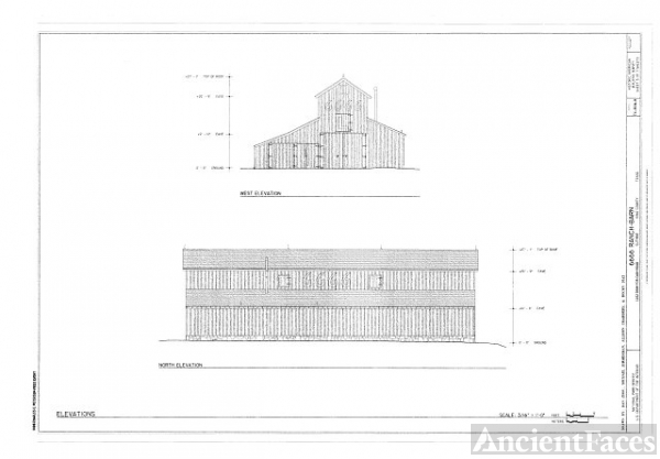 West and north elevation - 6666 Ranch, Barn, 1102 Dash...