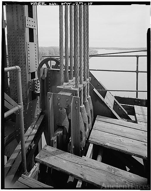 17. DETAIL VIEW OF TENSION CABLE FOR LIFT MECHANISM