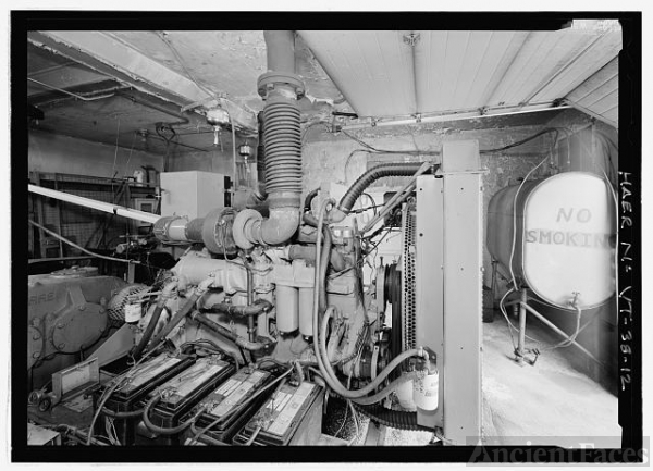 SIDE VIEW OF ALLIS-CHALMERS DIESEL ENGINE, LOOKING WEST....
