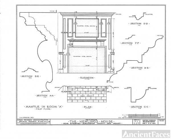 HABS NJ,3-EVBO.V,2- (sheet 11 of 16) - Hewlings House,...