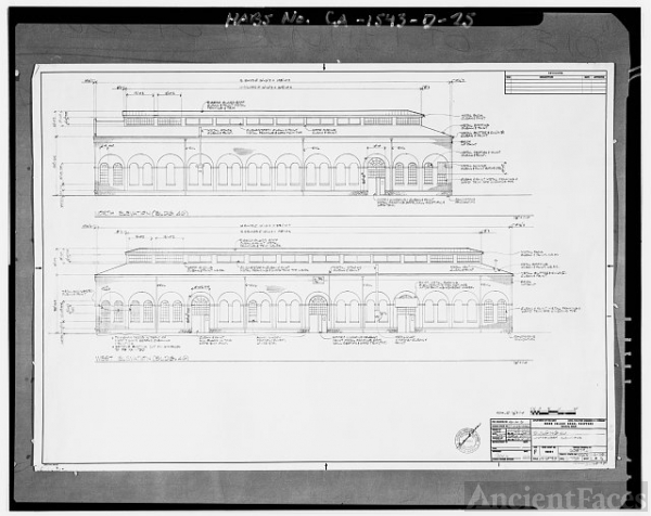 Photocopy of drawing located at National Archives, San...