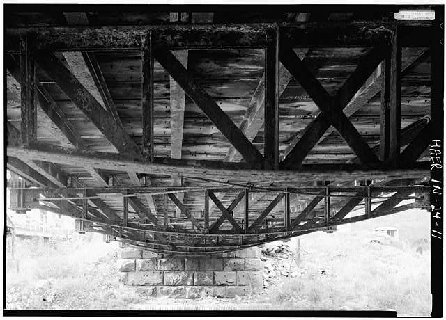 11. VIEW OF UNDERSIDE STRUCTURE OF BRIDGE FROM SOUTH...
