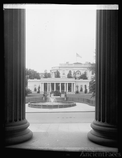 White House from Treasury, [Washington, D.C.], columns