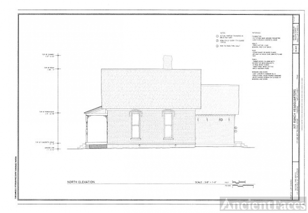 North elevation - XIT Ranch Headquarters, Fifth and West...