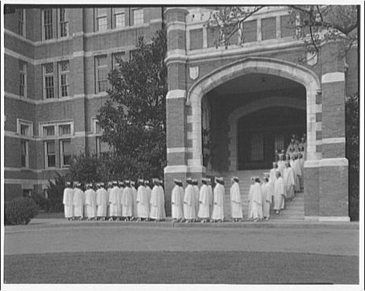 Dunbarton College. Graduation exercises at Dunbarton...