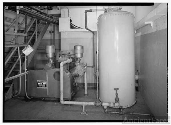 149. Interior of Room B-3, Air Compressor Room, showing a...
