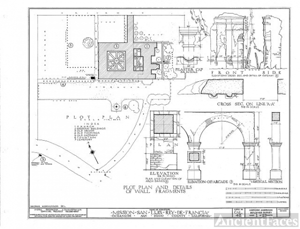 HABS CAL,37-OCSI.V,1- (sheet 1 of 25) - Mission San Luis...