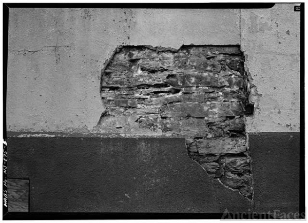 5. EAST ELEVATION, DETAIL OF STONE RUBBLE WALL - Indian...