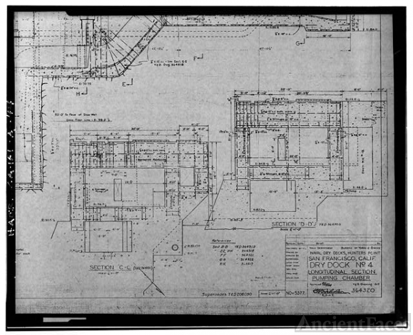 44. Y&D Drawing 304320 (1944), 'Dry Dock No. 4...