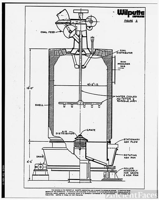 11. Photograph of a line drawing. 'CROSS SECTION OF GAS...