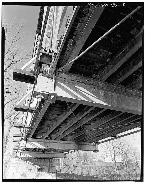 10. DETAIL VIEW OF FLOORBEAMS, STRINGERS AND DECKING...