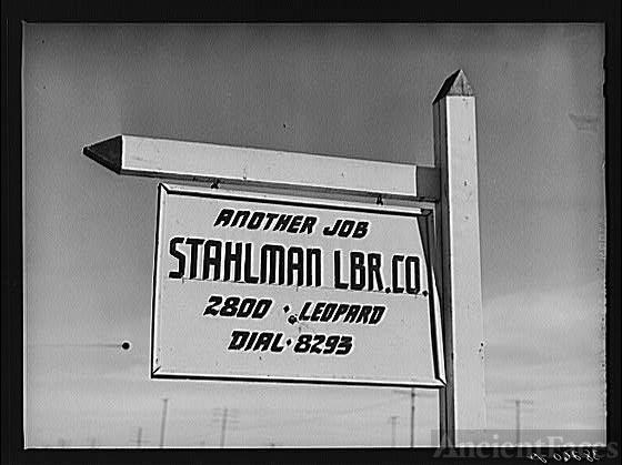 Lumber company sign. Corpus Christi, Texas. Naturally all...